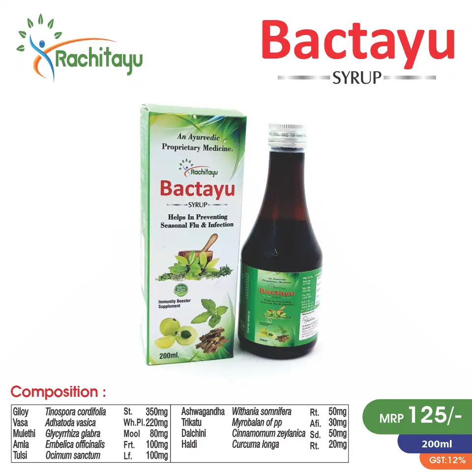 seasonal flu and infection syrup Bactayu Syrup